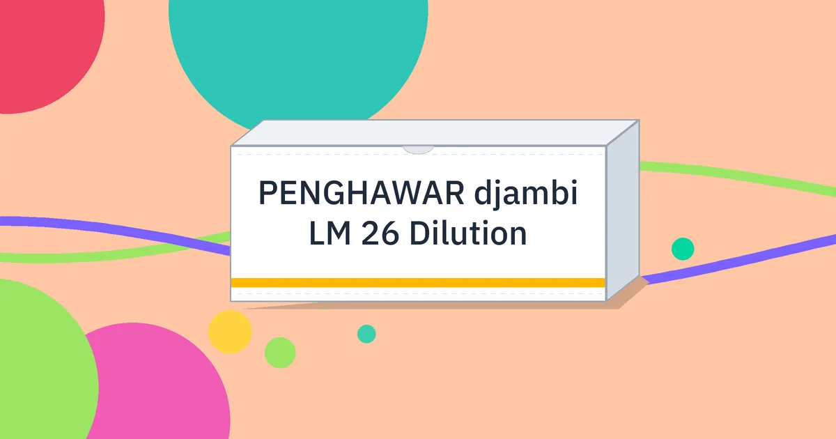 Symbolbild: Packung mit der Aufschrift PENGHAWAR djambi LM 26 Dilution (PZN 13633847) – Verfügbarkeit und Bezug in Apotheken in Frankfurt am Main