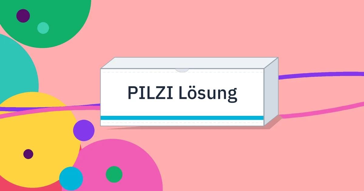 Symbolbild: Packung mit der Aufschrift PILZI Lösung (PZN 04892082) – Verfügbarkeit und Bezug in Apotheken in Frankfurt am Main