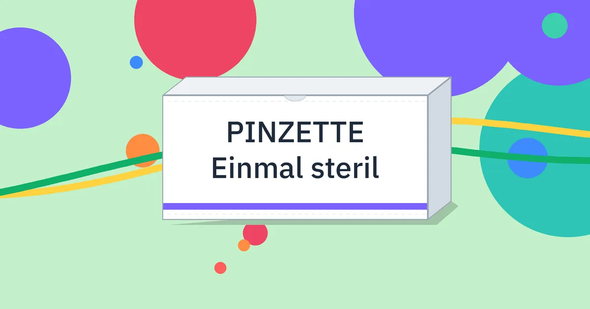 Symbolbild: Packung mit der Aufschrift PINZETTE Einmal steril (PZN 01235633) – Verfügbarkeit und Bezug in Apotheken in Frankfurt am Main