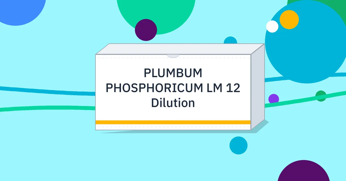 Symbolbild: Packung mit der Aufschrift PLUMBUM PHOSPHORICUM LM 12 Dilution (PZN 13042483) – Verfügbarkeit und Bezug in Apotheken in Frankfurt am Main