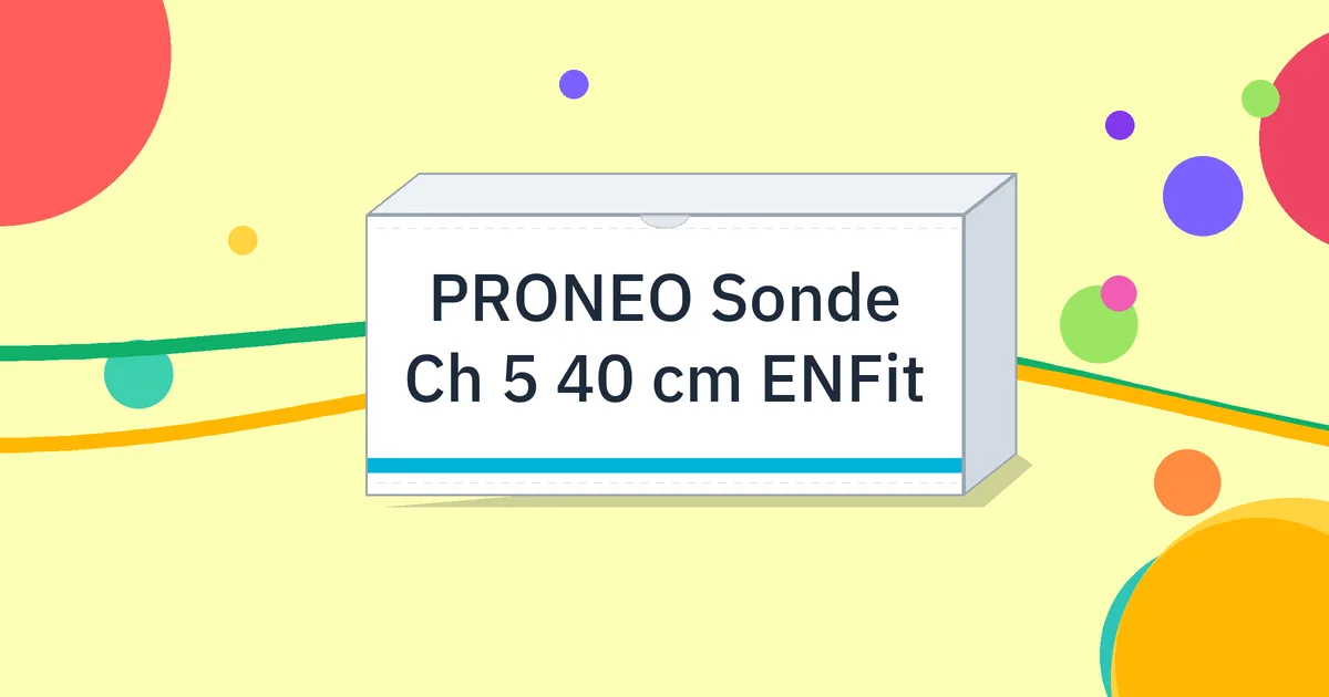 Symbolbild: Packung mit der Aufschrift PRONEO Sonde Ch 5 40 cm ENFit (PZN 13724515) – Verfügbarkeit und Bezug in Apotheken in Frankfurt am Main