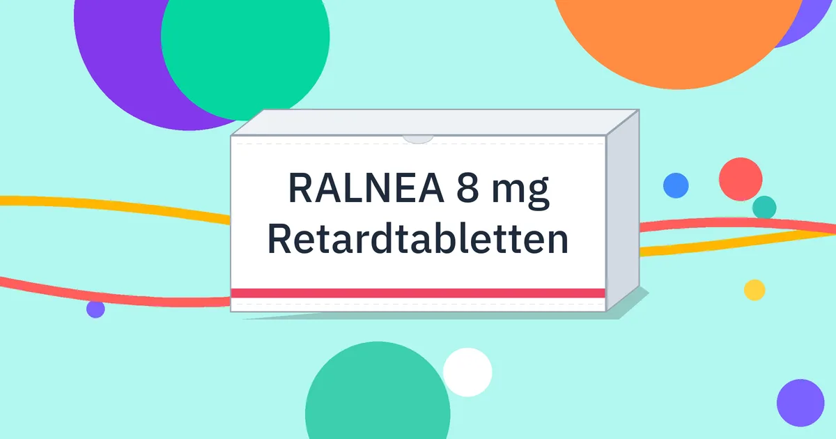 Symbolbild: Packung mit der Aufschrift RALNEA 8 mg Retardtabletten (PZN 08866437) – Verfügbarkeit und Bezug in Apotheken in Frankfurt am Main