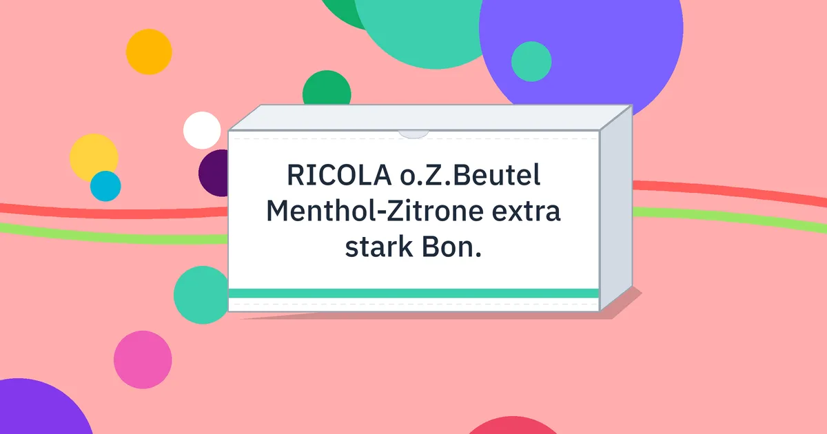 Symbolbild: Packung mit der Aufschrift RICOLA o.Z.Beutel Menthol-Zitrone extra stark Bon. (PZN 18043547) – Verfügbarkeit und Bezug in Apotheken in Frankfurt am Main