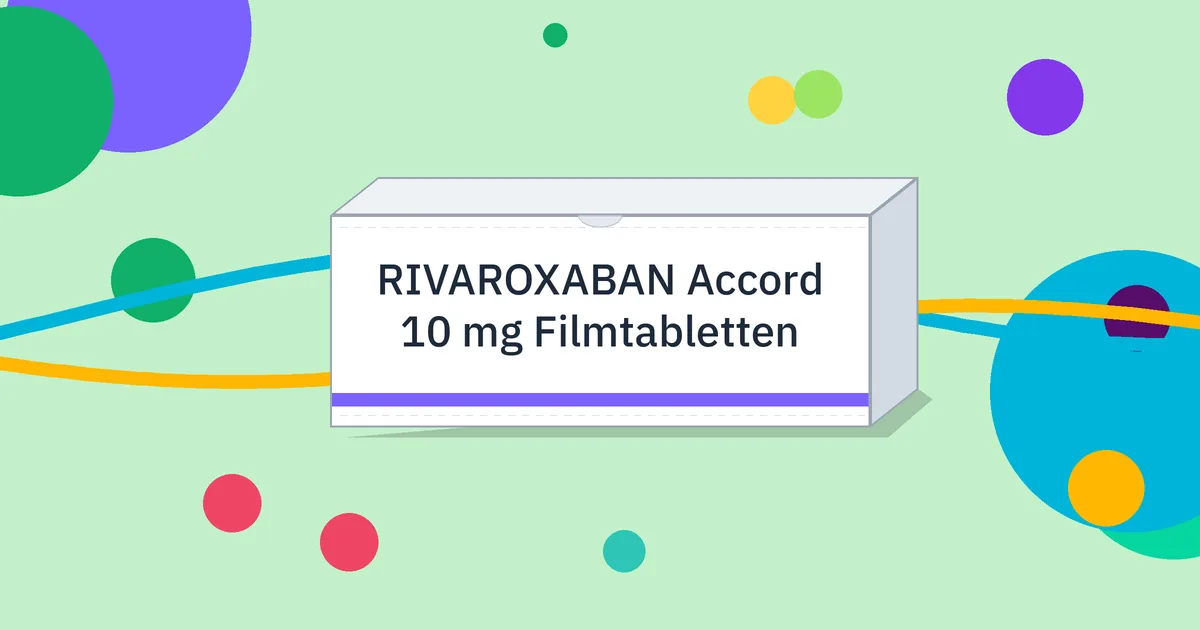 Symbolbild: Packung mit der Aufschrift RIVAROXABAN Accord 10 mg Filmtabletten (PZN 18735050) – Verfügbarkeit und Bezug in Apotheken in Frankfurt am Main