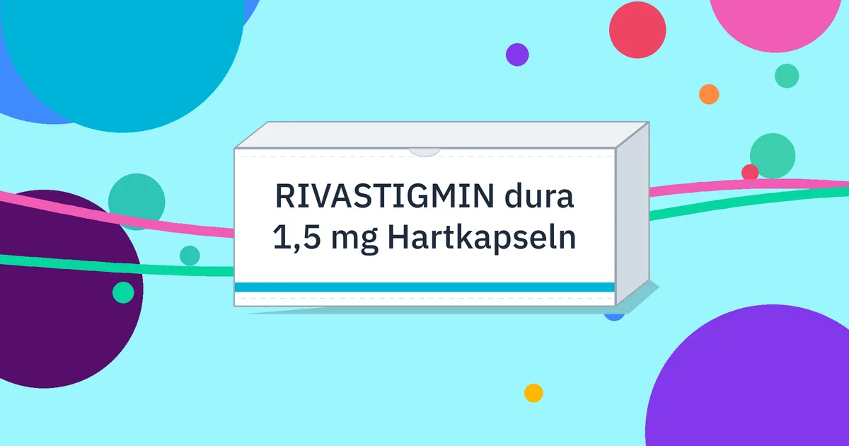 Symbolbild: Packung mit der Aufschrift RIVASTIGMIN dura 1,5 mg Hartkapseln (PZN 09289249) – Verfügbarkeit und Bezug in Apotheken in Frankfurt am Main