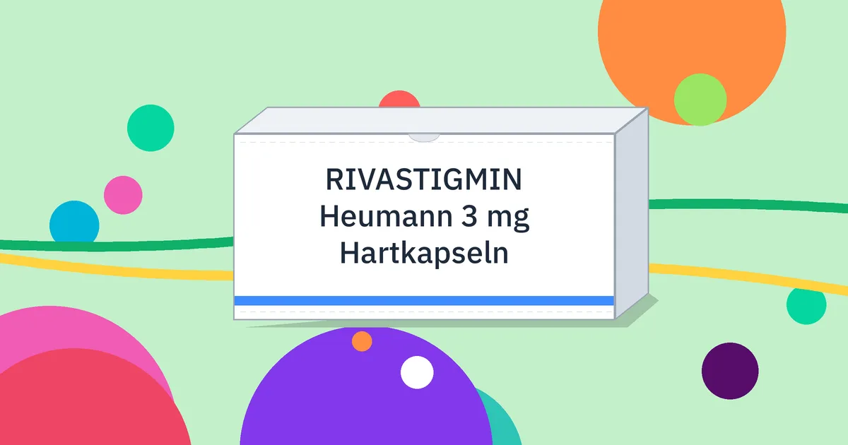 Symbolbild: Packung mit der Aufschrift RIVASTIGMIN Heumann 3 mg Hartkapseln (PZN 07405958) – Verfügbarkeit und Bezug in Apotheken in Frankfurt am Main