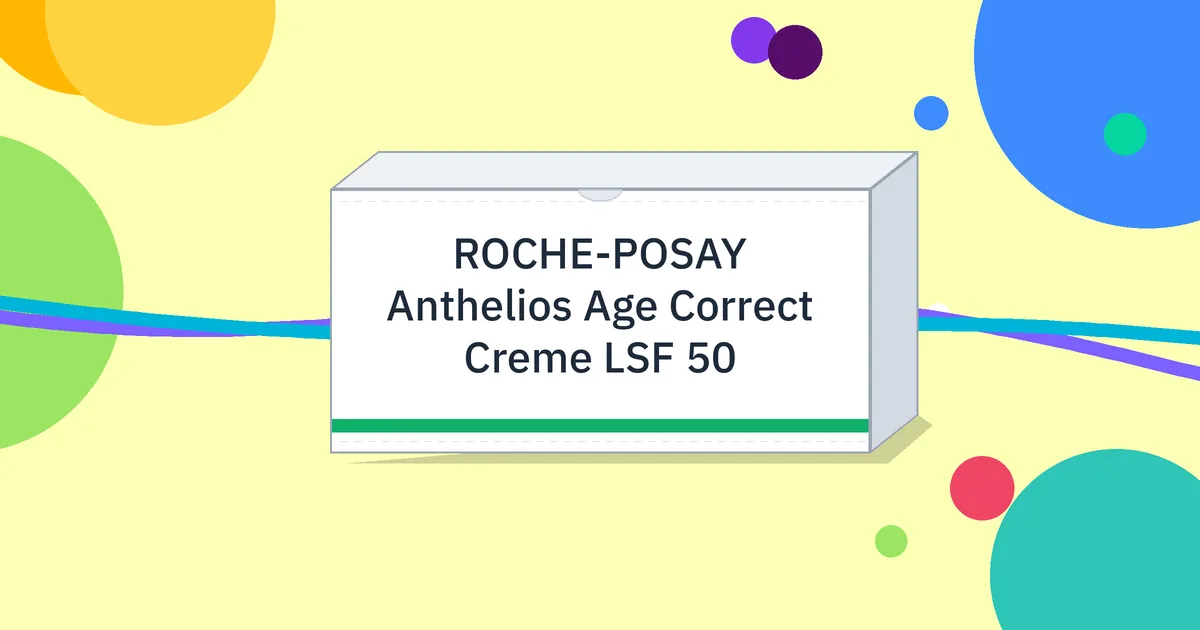 Symbolbild: Packung mit der Aufschrift ROCHE-POSAY Anthelios Age Correct Creme LSF 50 (PZN 16851645) – Verfügbarkeit und Bezug in Apotheken in Frankfurt am Main