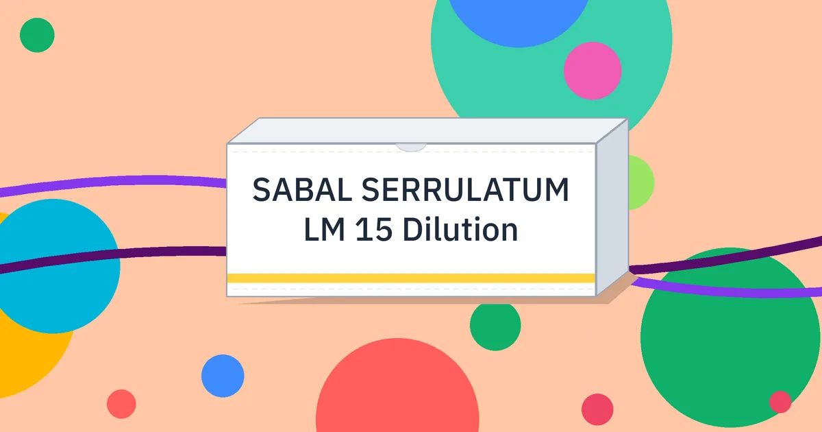 Symbolbild: Packung mit der Aufschrift SABAL SERRULATUM LM 15 Dilution (PZN 13175008) – Verfügbarkeit und Bezug in Apotheken in Frankfurt am Main