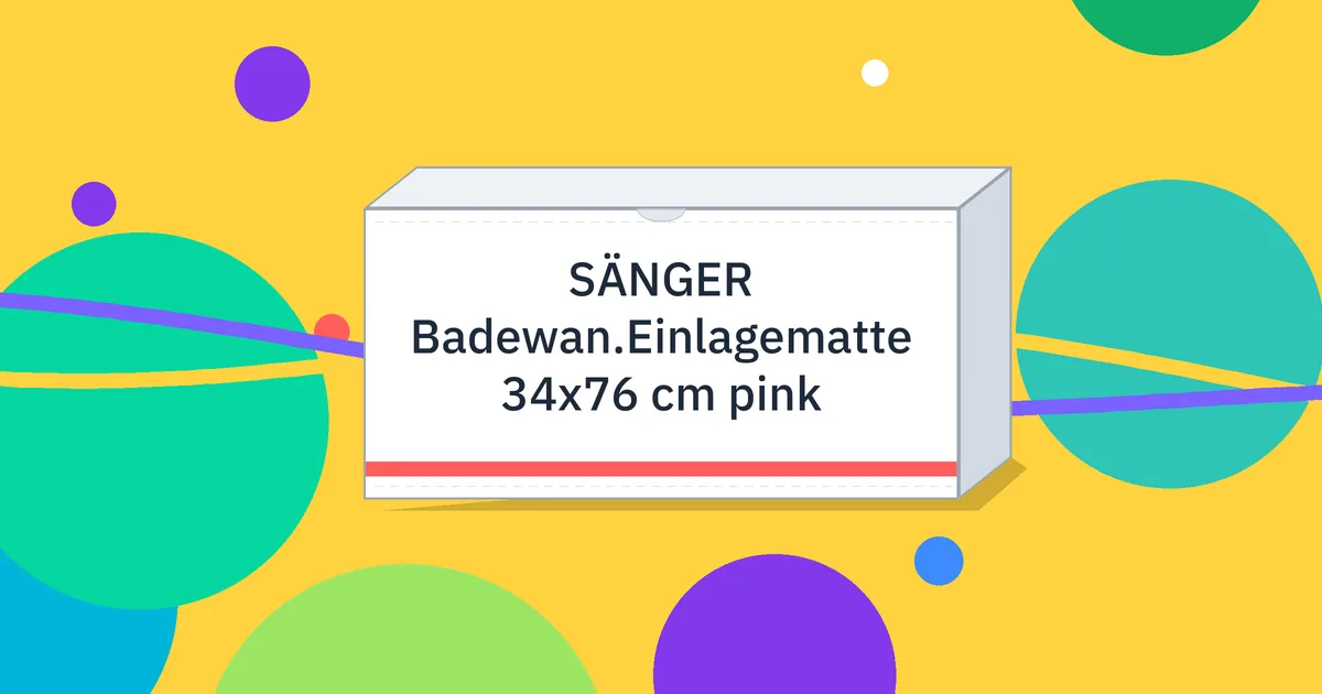 Symbolbild: Packung mit der Aufschrift SÄNGER Badewan.Einlagematte 34x76 cm pink (PZN 01307278) – Verfügbarkeit und Bezug in Apotheken in Frankfurt am Main