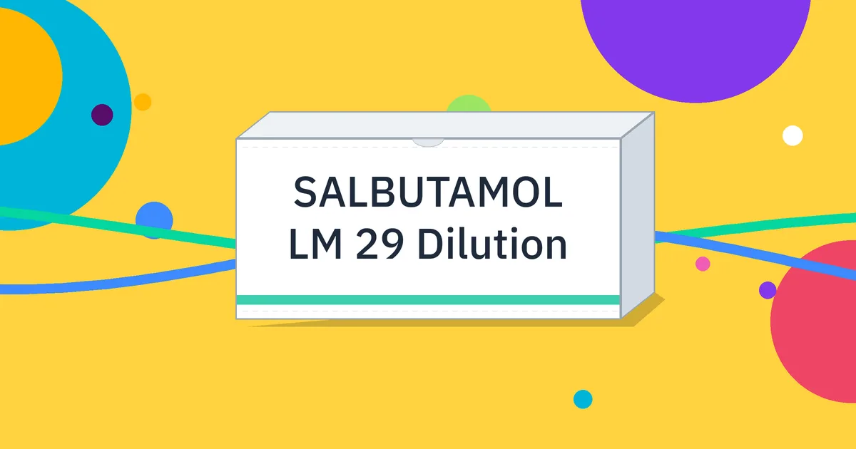 Symbolbild: Packung mit der Aufschrift SALBUTAMOL LM 29 Dilution (PZN 13177384) – Verfügbarkeit und Bezug in Apotheken in Frankfurt am Main