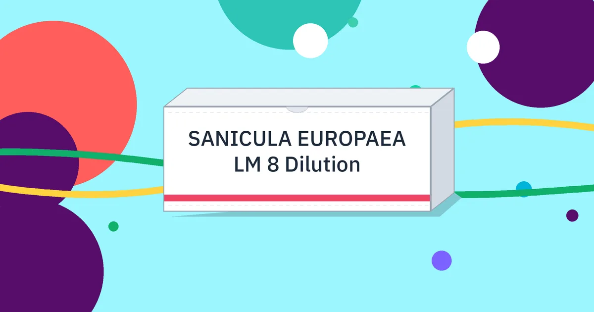Symbolbild: Packung mit der Aufschrift SANICULA EUROPAEA LM 8 Dilution (PZN 13182132) – Verfügbarkeit und Bezug in Apotheken in Frankfurt am Main