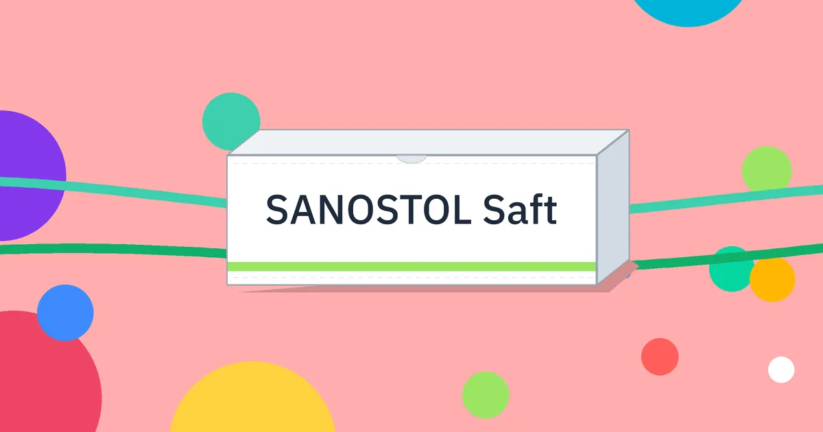 Symbolbild: Packung mit der Aufschrift SANOSTOL Saft (PZN 02471057) – Verfügbarkeit und Bezug in Apotheken in Frankfurt am Main