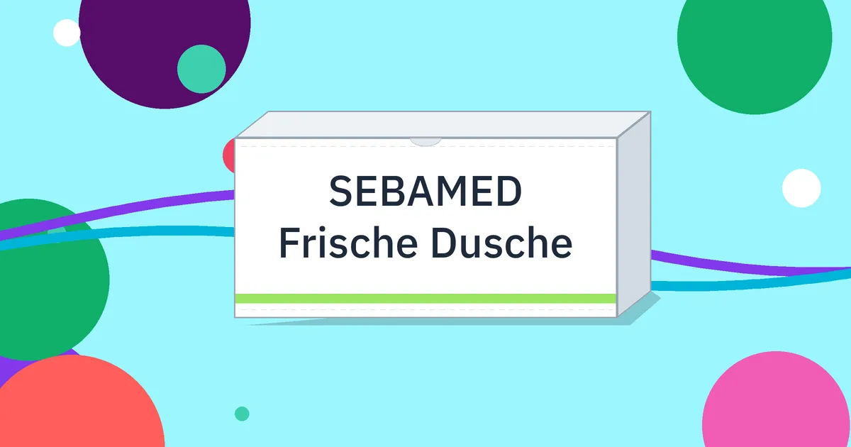 Symbolbild: Packung mit der Aufschrift SEBAMED Frische Dusche (PZN 06884170) – Verfügbarkeit und Bezug in Apotheken in Frankfurt am Main