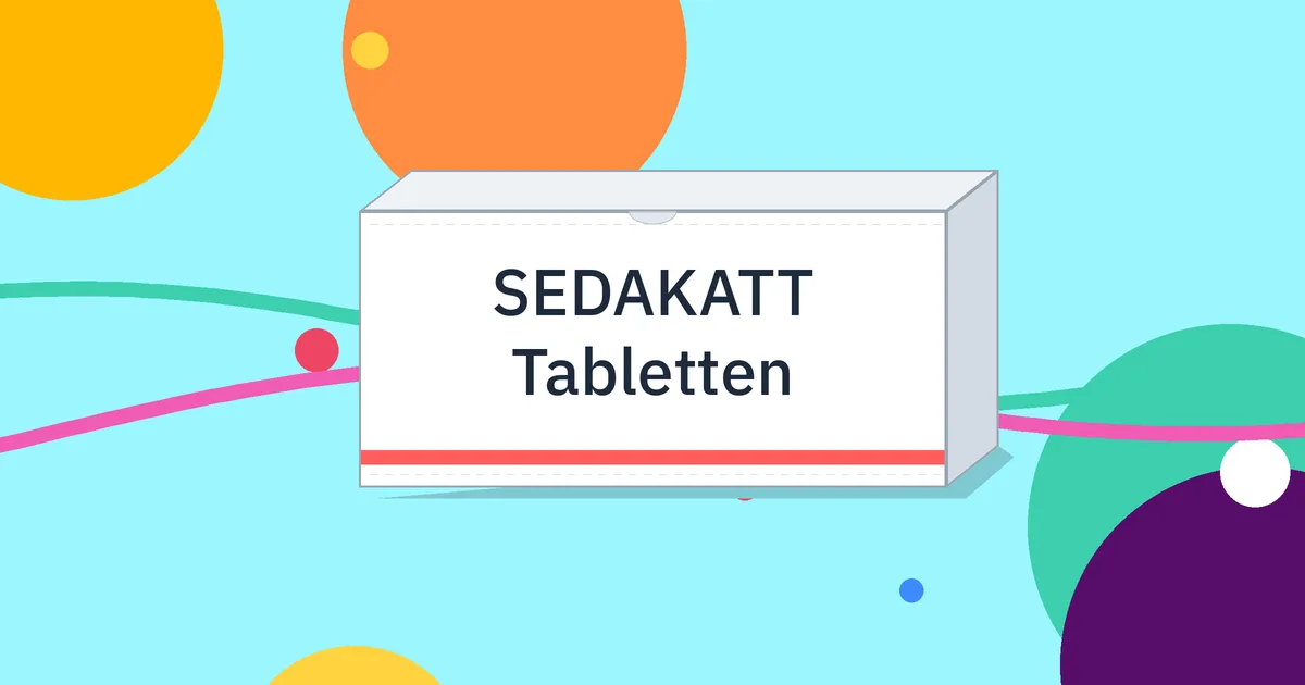 Symbolbild: Packung mit der Aufschrift SEDAKATT Tabletten (PZN 08421089) – Verfügbarkeit und Bezug in Apotheken in Frankfurt am Main