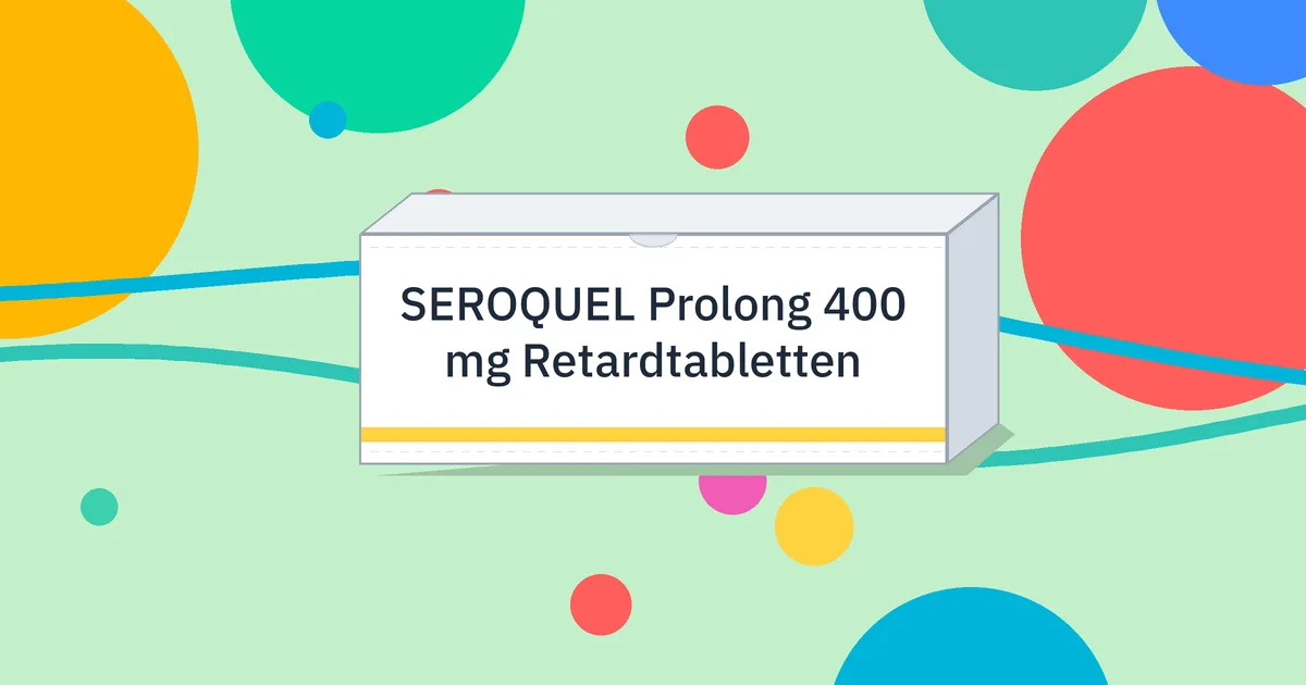 Symbolbild: Packung mit der Aufschrift SEROQUEL Prolong 400 mg Retardtabletten (PZN 03422316) – Verfügbarkeit und Bezug in Apotheken in Frankfurt am Main