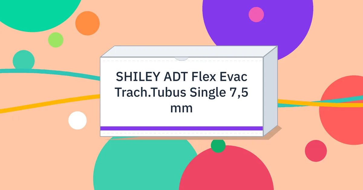 Symbolbild: Packung mit der Aufschrift SHILEY ADT Flex Evac Trach.Tubus Single 7,5 mm (PZN 18410483) – Verfügbarkeit und Bezug in Apotheken in Frankfurt am Main