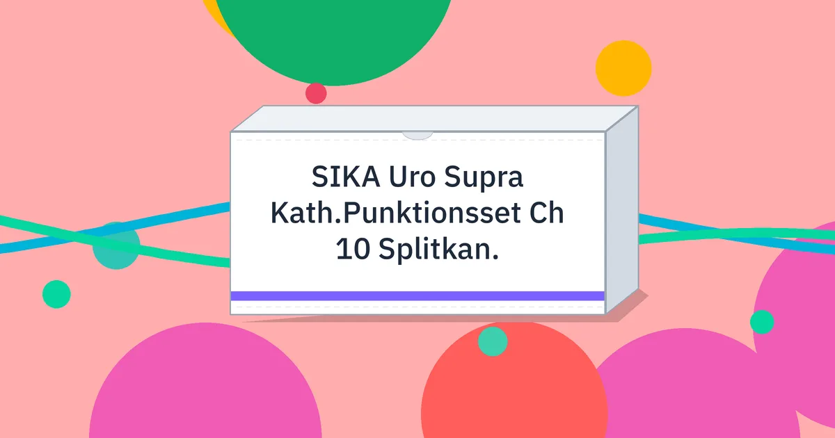 Symbolbild: Packung mit der Aufschrift SIKA Uro Supra Kath.Punktionsset Ch 10 Splitkan. (PZN 03409540) – Verfügbarkeit und Bezug in Apotheken in Frankfurt am Main