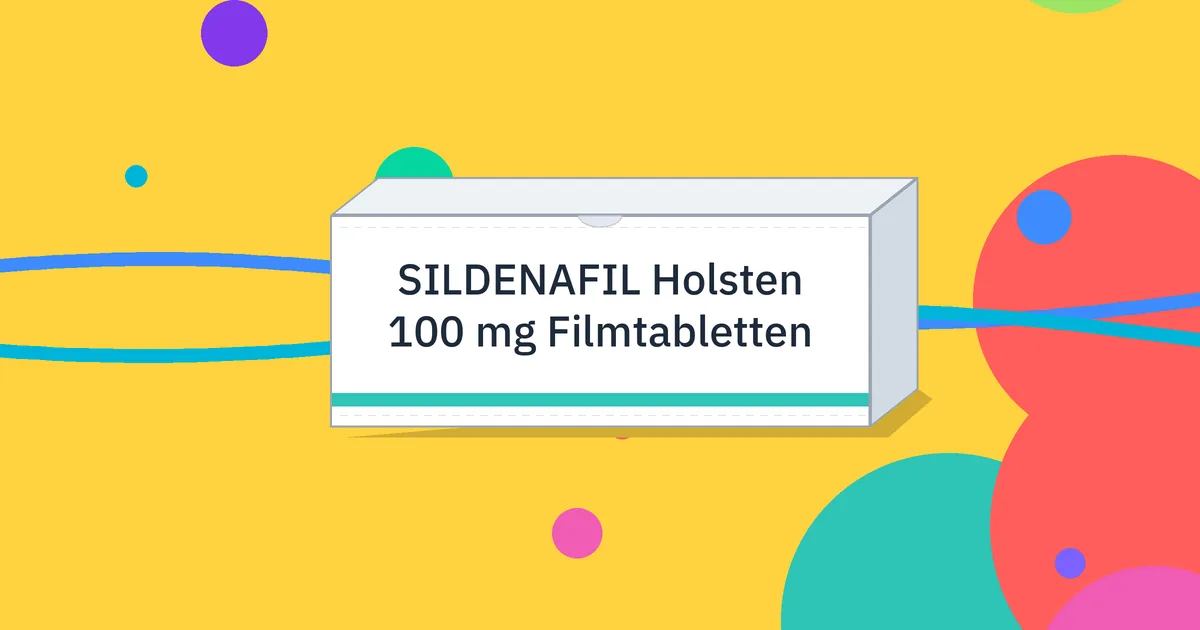 Symbolbild: Packung mit der Aufschrift SILDENAFIL Holsten 100 mg Filmtabletten (PZN 14265854) – Verfügbarkeit und Bezug in Apotheken in Frankfurt am Main