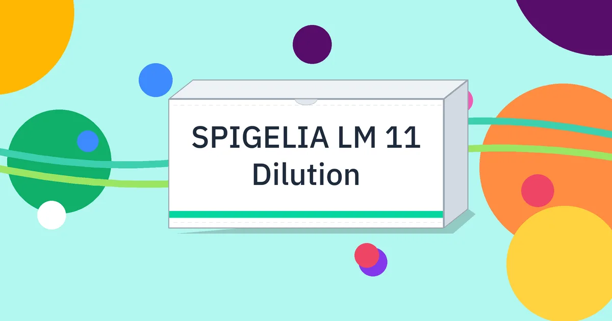 Symbolbild: Packung mit der Aufschrift SPIGELIA LM 11 Dilution (PZN 13195146) – Verfügbarkeit und Bezug in Apotheken in Frankfurt am Main