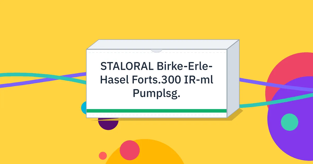 Symbolbild: Packung mit der Aufschrift STALORAL Birke-Erle-Hasel Forts.300 IR-ml Pumplsg. (PZN 15784705) – Verfügbarkeit und Bezug in Apotheken in Frankfurt am Main