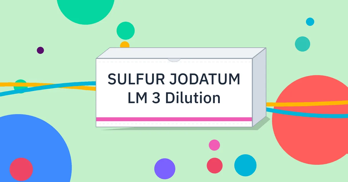 Symbolbild: Packung mit der Aufschrift SULFUR JODATUM LM 3 Dilution (PZN 13210259) – Verfügbarkeit und Bezug in Apotheken in Frankfurt am Main
