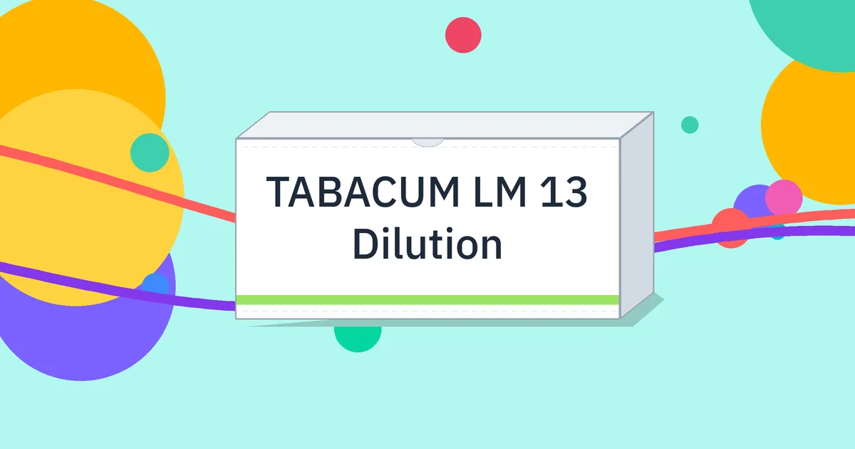Symbolbild: Packung mit der Aufschrift TABACUM LM 13 Dilution (PZN 13212583) – Verfügbarkeit und Bezug in Apotheken in Frankfurt am Main