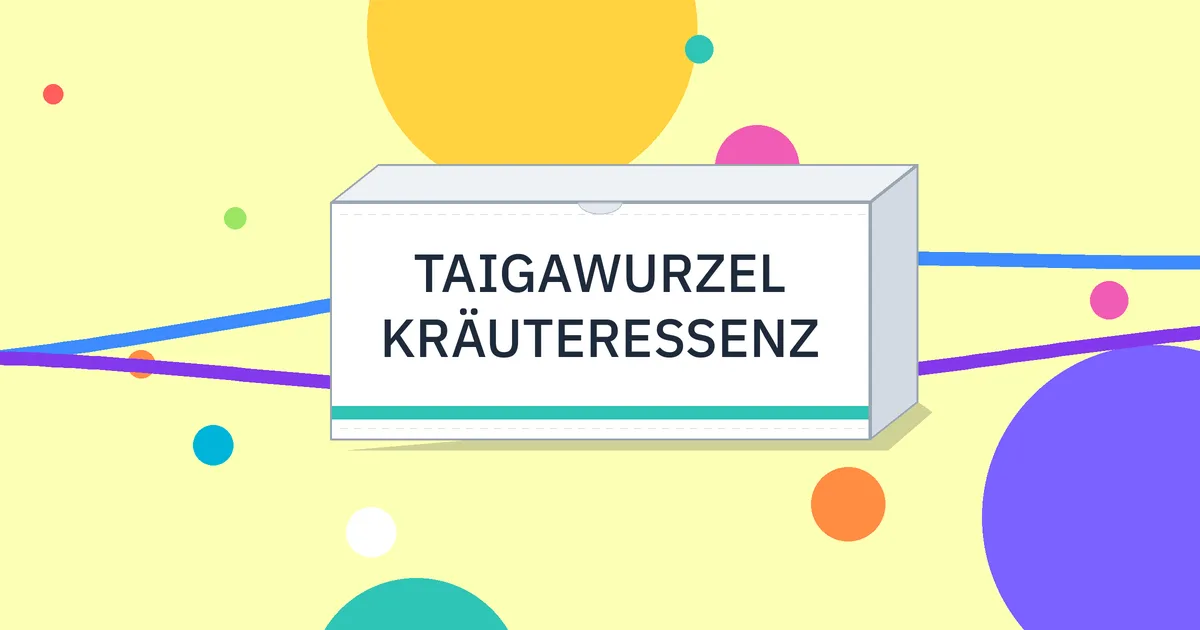 Symbolbild: Packung mit der Aufschrift TAIGAWURZEL KRÄUTERESSENZ (PZN 13820029) – Verfügbarkeit und Bezug in Apotheken in Frankfurt am Main
