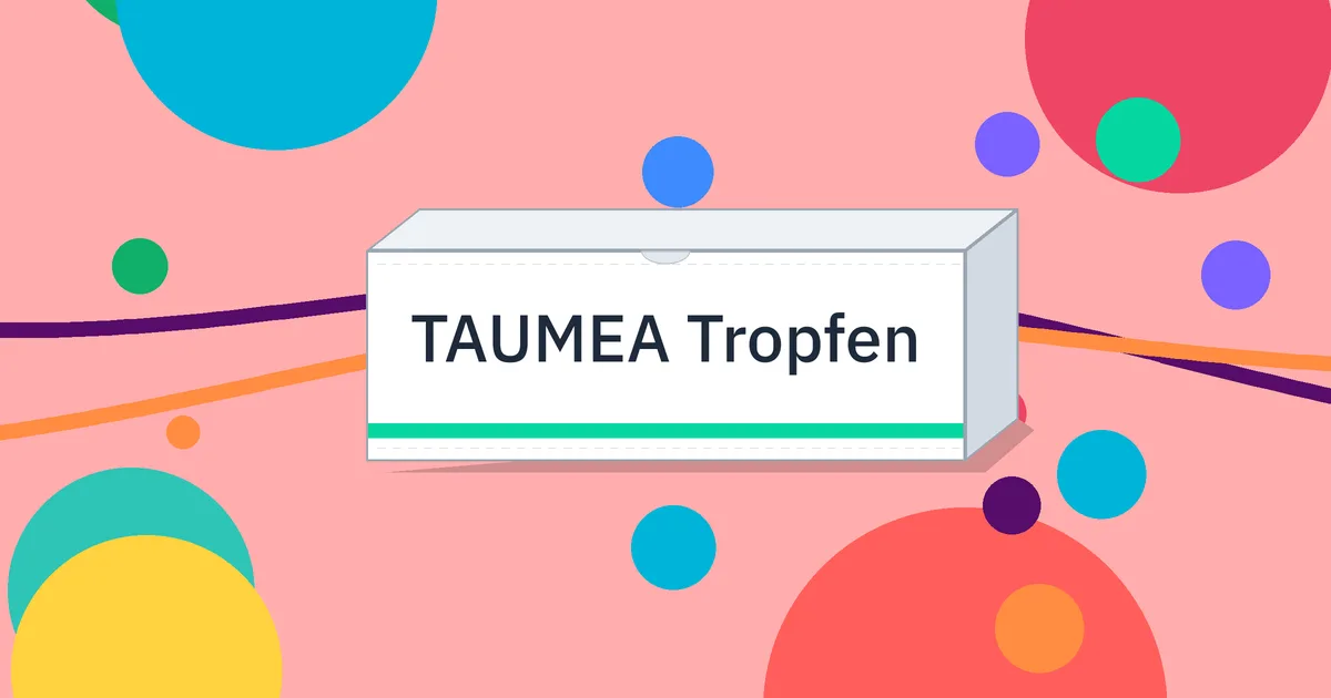 Symbolbild: Packung mit der Aufschrift TAUMEA Tropfen (PZN 07241184) – Verfügbarkeit und Bezug in Apotheken in Frankfurt am Main