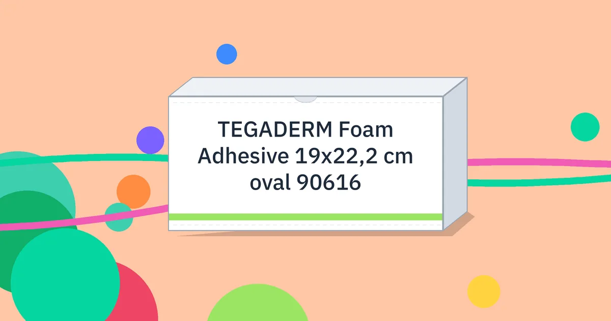 Symbolbild: Packung mit der Aufschrift TEGADERM Foam Adhesive 19x22,2 cm oval 90616 (PZN 15584679) – Verfügbarkeit und Bezug in Apotheken in Frankfurt am Main