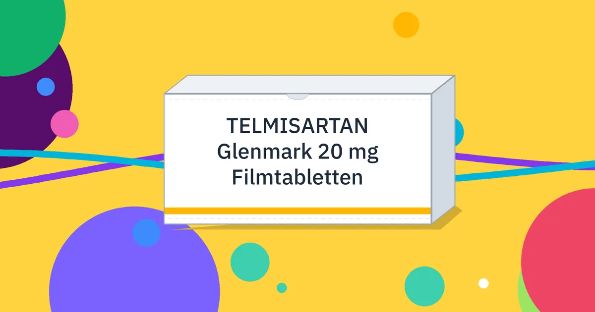 Symbolbild: Packung mit der Aufschrift TELMISARTAN Glenmark 20 mg Filmtabletten (PZN 11047619) – Verfügbarkeit und Bezug in Apotheken in Frankfurt am Main