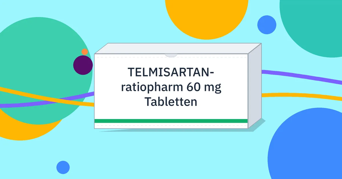 Symbolbild: Packung mit der Aufschrift TELMISARTAN-ratiopharm 60 mg Tabletten (PZN 02718061) – Verfügbarkeit und Bezug in Apotheken in Frankfurt am Main