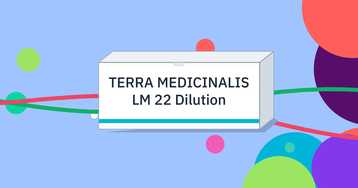 Symbolbild: Packung mit der Aufschrift TERRA MEDICINALIS LM 22 Dilution (PZN 13217209) – Verfügbarkeit und Bezug in Apotheken in Frankfurt am Main