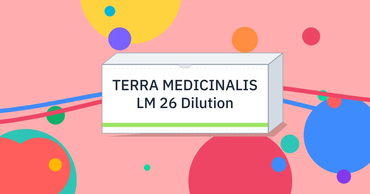 Symbolbild: Packung mit der Aufschrift TERRA MEDICINALIS LM 26 Dilution (PZN 13217244) – Verfügbarkeit und Bezug in Apotheken in Frankfurt am Main