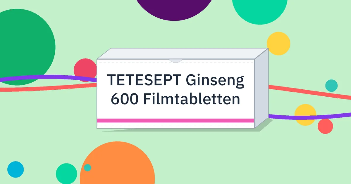 Symbolbild: Packung mit der Aufschrift TETESEPT Ginseng 600 Filmtabletten (PZN 18490364) – Verfügbarkeit und Bezug in Apotheken in Frankfurt am Main