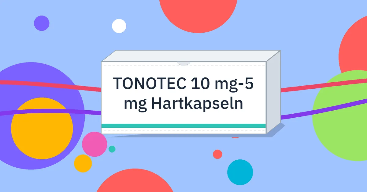 Symbolbild: Packung mit der Aufschrift TONOTEC 10 mg-5 mg Hartkapseln (PZN 08738082) – Verfügbarkeit und Bezug in Apotheken in Frankfurt am Main