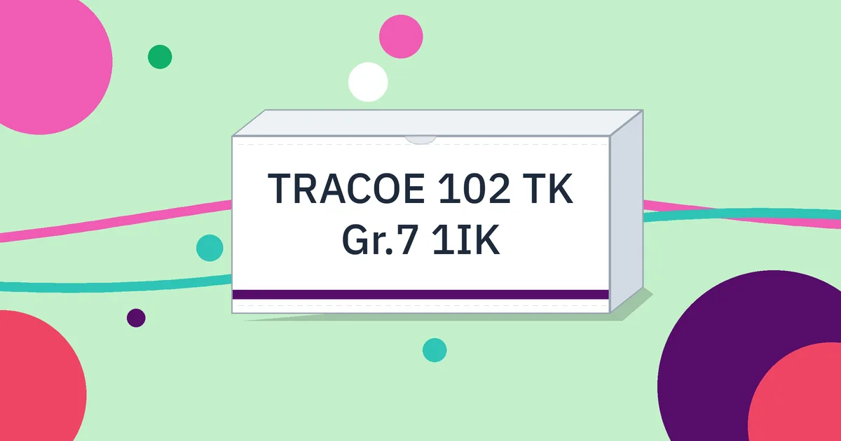 Symbolbild: Packung mit der Aufschrift TRACOE 102 TK Gr.7 1IK (PZN 17194511) – Verfügbarkeit und Bezug in Apotheken in Frankfurt am Main