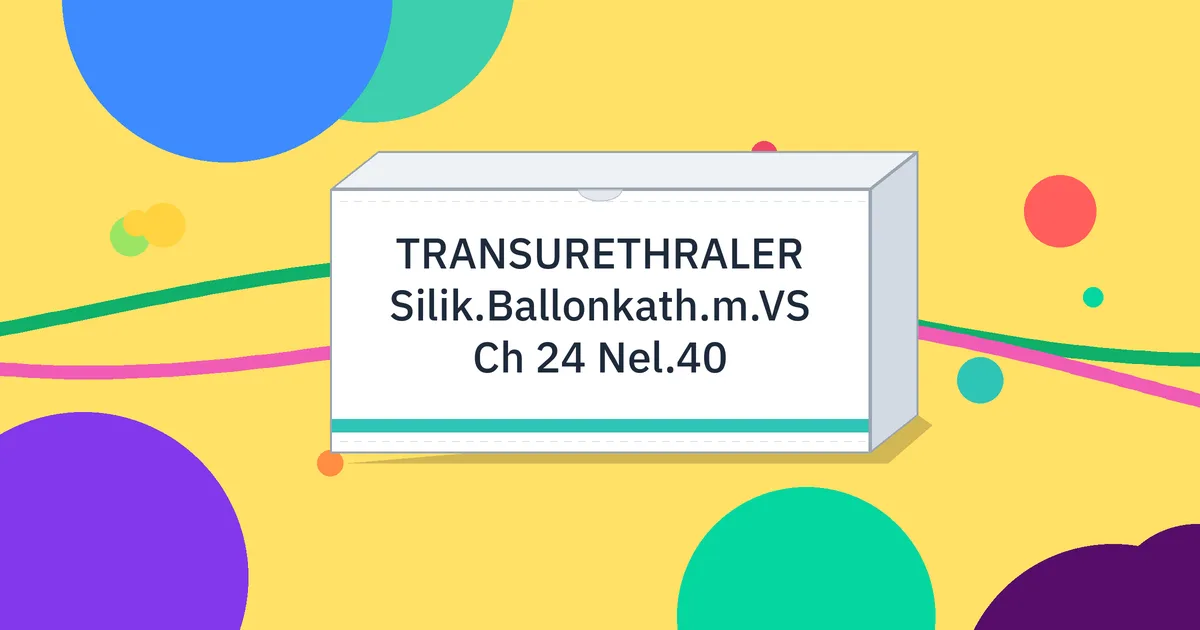 Symbolbild: Packung mit der Aufschrift TRANSURETHRALER Silik.Ballonkath.m.VS Ch 24 Nel.40 (PZN 10185012) – Verfügbarkeit und Bezug in Apotheken in Frankfurt am Main