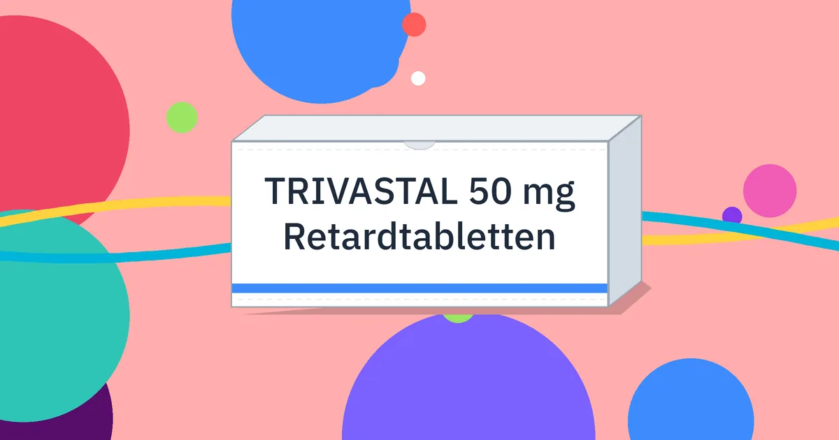 Symbolbild: Packung mit der Aufschrift TRIVASTAL 50 mg Retardtabletten (PZN 12365988) – Verfügbarkeit und Bezug in Apotheken in Frankfurt am Main
