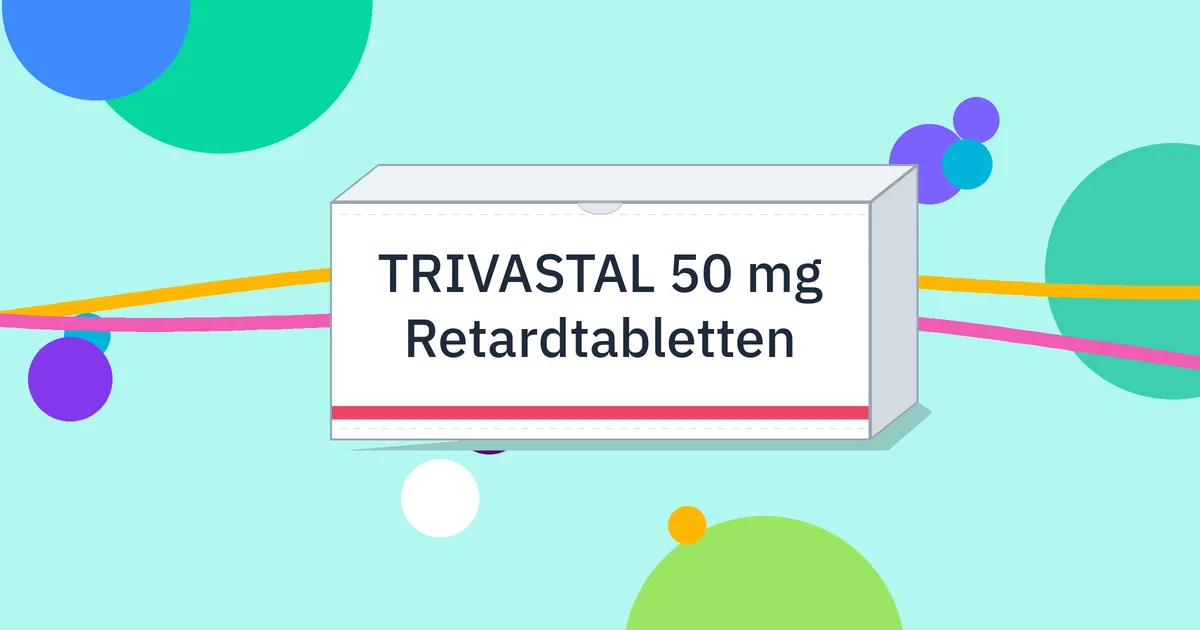 Symbolbild: Packung mit der Aufschrift TRIVASTAL 50 mg Retardtabletten (PZN 17602039) – Verfügbarkeit und Bezug in Apotheken in Frankfurt am Main