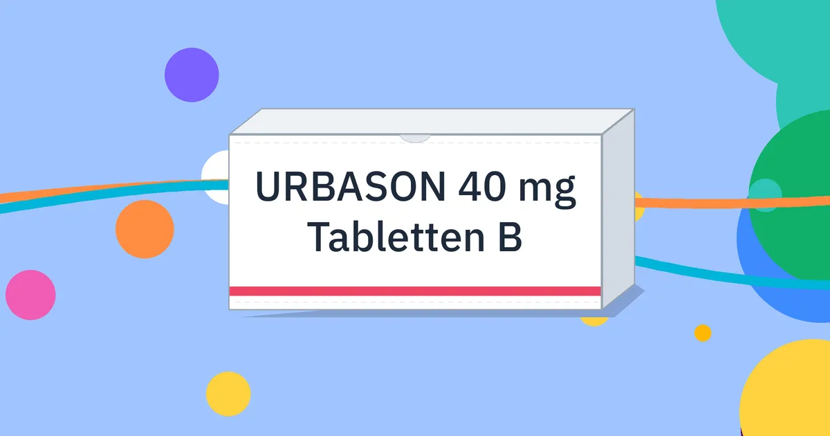 Symbolbild: Packung mit der Aufschrift URBASON 40 mg Tabletten B (PZN 07242278) – Verfügbarkeit und Bezug in Apotheken in Frankfurt am Main