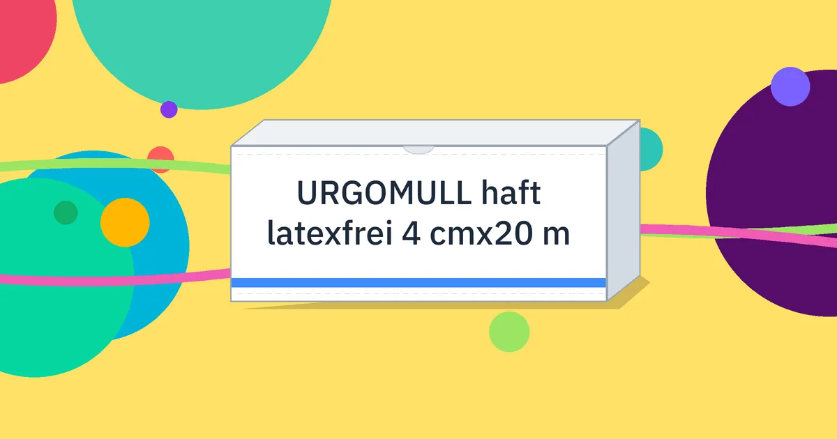 Symbolbild: Packung mit der Aufschrift URGOMULL haft latexfrei 4 cmx20 m (PZN 01832205) – Verfügbarkeit und Bezug in Apotheken in Frankfurt am Main