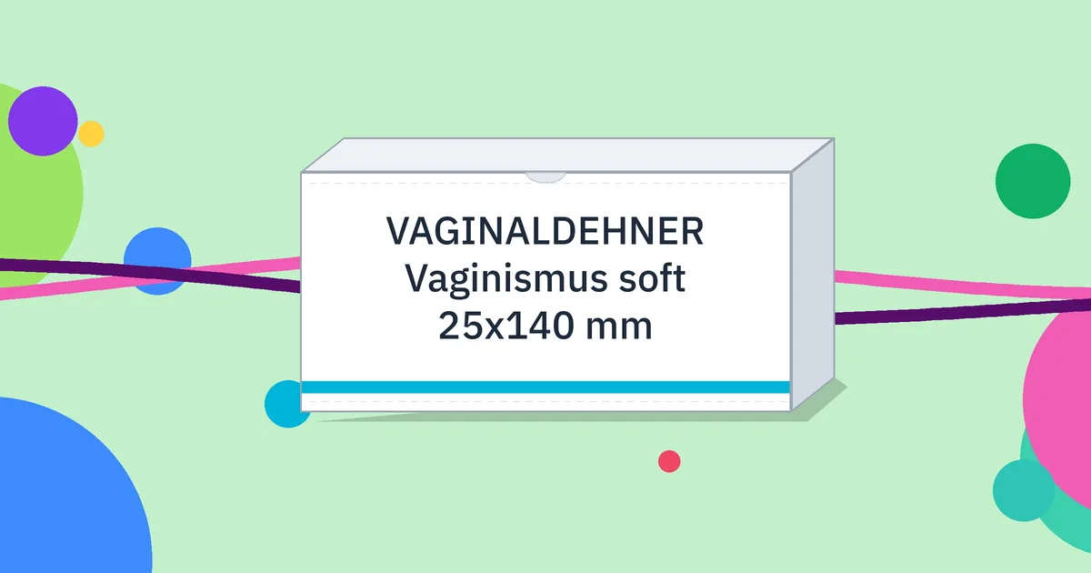 Symbolbild: Packung mit der Aufschrift VAGINALDEHNER Vaginismus soft 25x140 mm (PZN 01337747) – Verfügbarkeit und Bezug in Apotheken in Frankfurt am Main