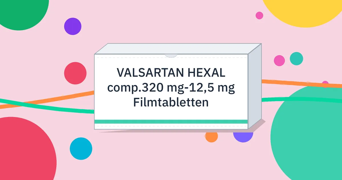 Symbolbild: Packung mit der Aufschrift VALSARTAN HEXAL comp.320 mg-12,5 mg Filmtabletten (PZN 07607283) – Verfügbarkeit und Bezug in Apotheken in Frankfurt am Main