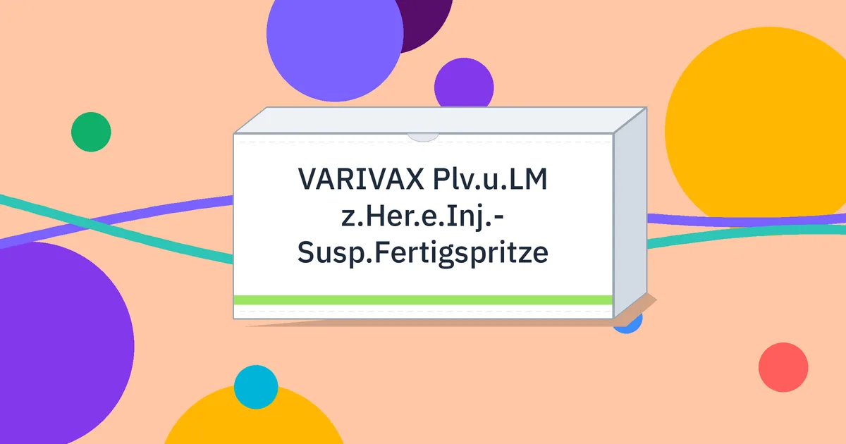 Symbolbild: Packung mit der Aufschrift VARIVAX Plv.u.LM z.Her.e.Inj.-Susp.Fertigspritze (PZN 19437136) – Verfügbarkeit und Bezug in Apotheken in Frankfurt am Main