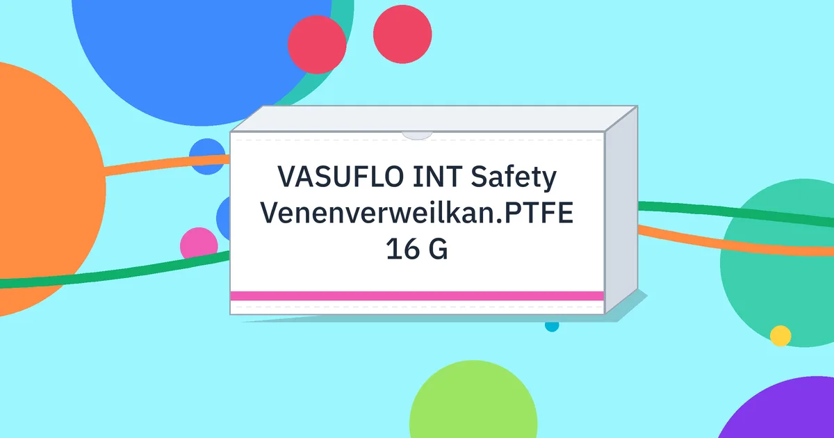 Symbolbild: Packung mit der Aufschrift VASUFLO INT Safety Venenverweilkan.PTFE 16 G (PZN 18044512) – Verfügbarkeit und Bezug in Apotheken in Frankfurt am Main