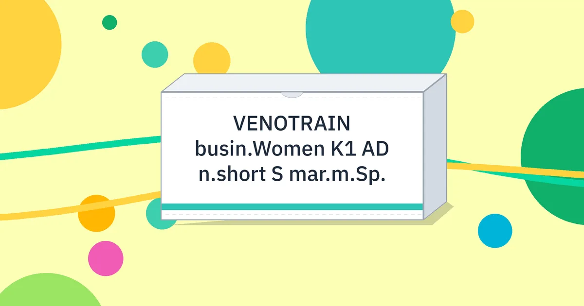 Symbolbild: Packung mit der Aufschrift VENOTRAIN busin.Women K1 AD n.short S mar.m.Sp. (PZN 10195016) – Verfügbarkeit und Bezug in Apotheken in Frankfurt am Main