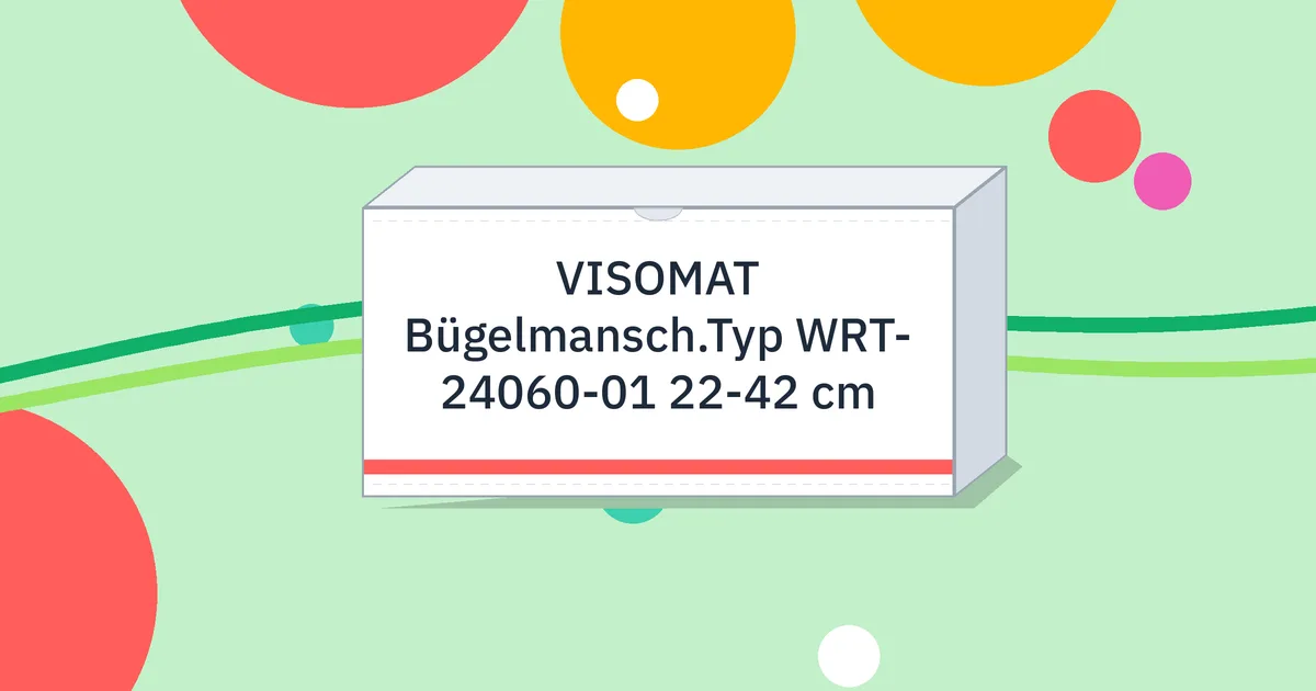 Symbolbild: Packung mit der Aufschrift VISOMAT Bügelmansch.Typ WRT-24060-01 22-42 cm (PZN 13424865) – Verfügbarkeit und Bezug in Apotheken in Frankfurt am Main