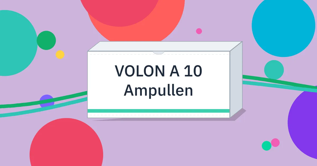 Symbolbild: Packung mit der Aufschrift VOLON A 10 Ampullen (PZN 14239644) – Verfügbarkeit und Bezug in Apotheken in Frankfurt am Main