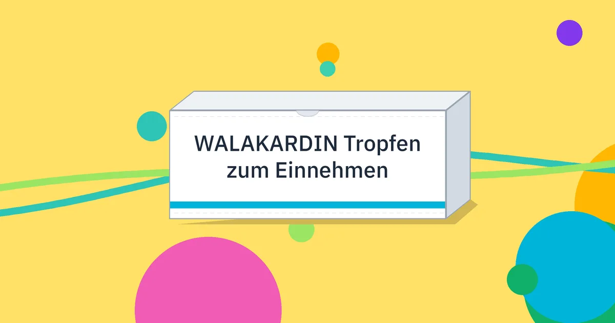 Symbolbild: Packung mit der Aufschrift WALAKARDIN Tropfen zum Einnehmen (PZN 10266420) – Verfügbarkeit und Bezug in Apotheken in Frankfurt am Main