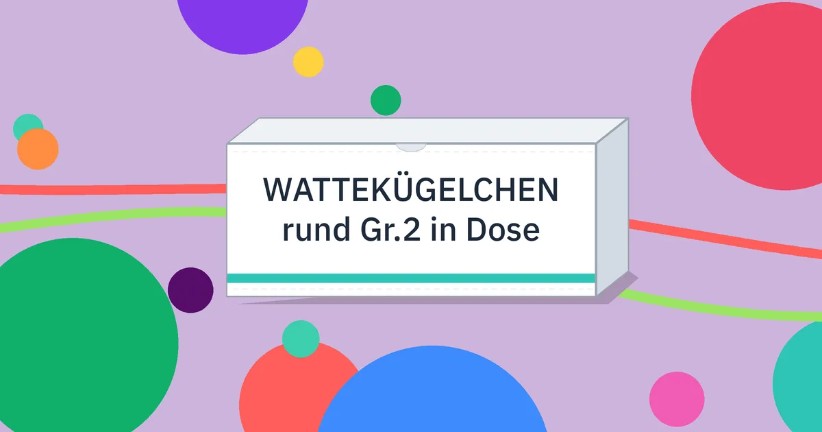 Symbolbild: Packung mit der Aufschrift WATTEKÜGELCHEN rund Gr.2 in Dose (PZN 06194040) – Verfügbarkeit und Bezug in Apotheken in Frankfurt am Main